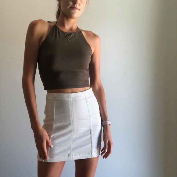 Tops | Pacsun Army Green Halter Crop | Poshmark